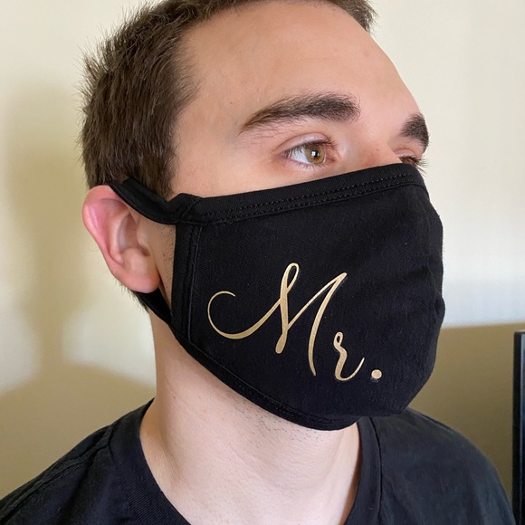 Accessories | Custom Initial Groom Face Mask Wedding Bridal | Poshmark